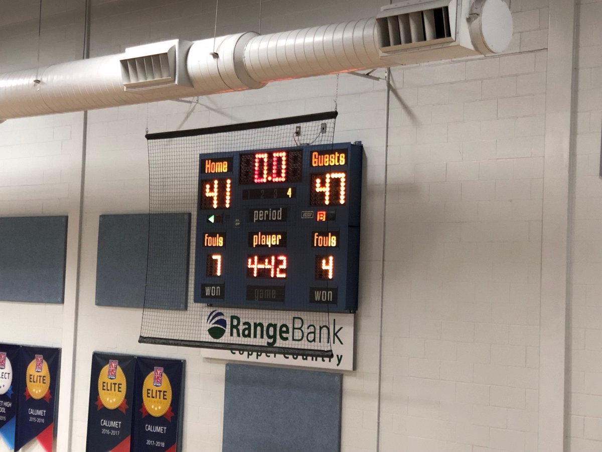 The Marquette Redettes Basketball Team (47) Faces the Calumet Copper ...